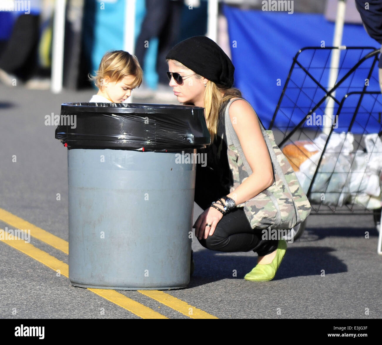 A blonde Selma Blair and her son Arthur Bleick seen at Laurel Canyon ...