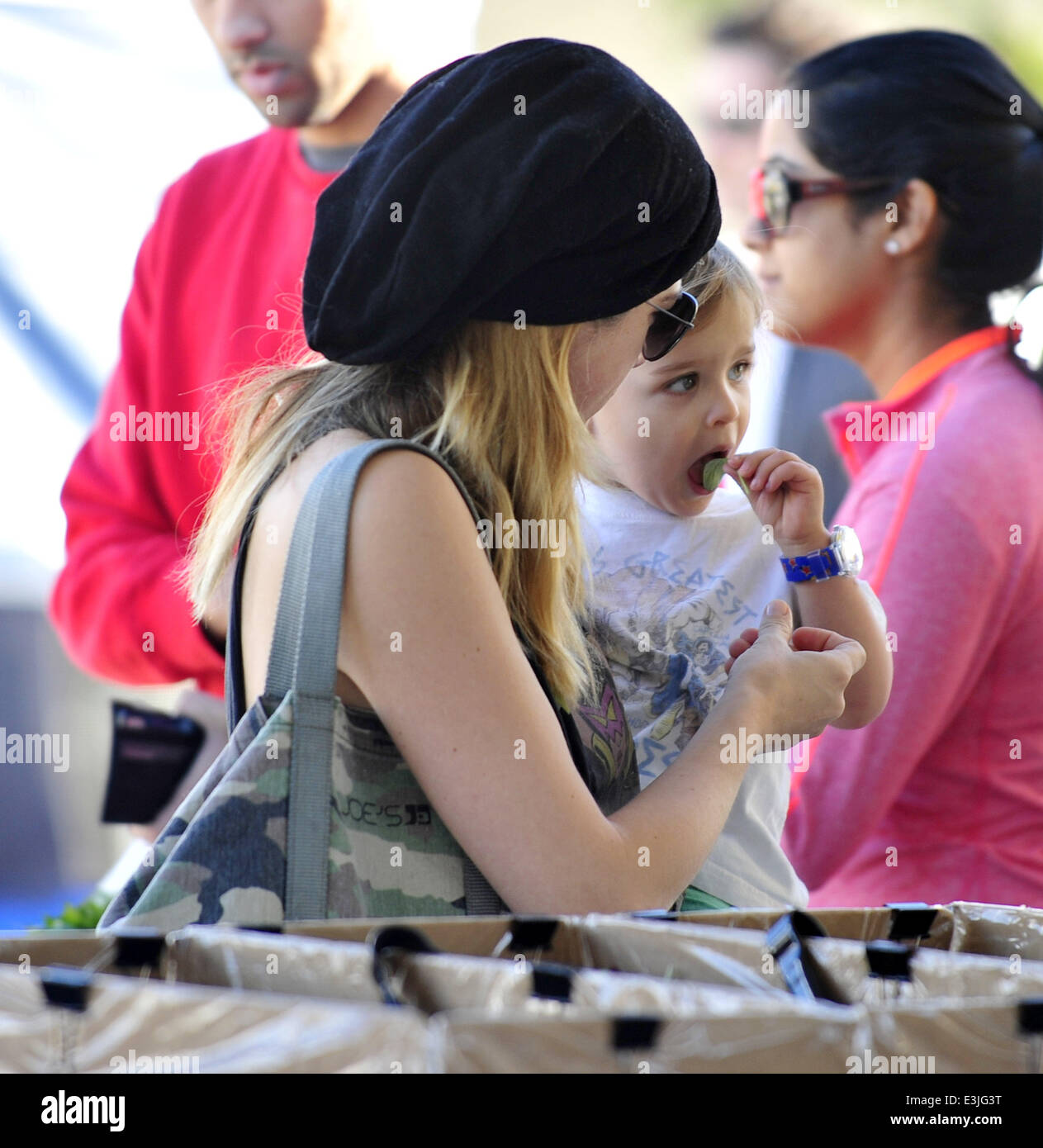 A blonde Selma Blair and her son Arthur Bleick seen at Laurel Canyon ...