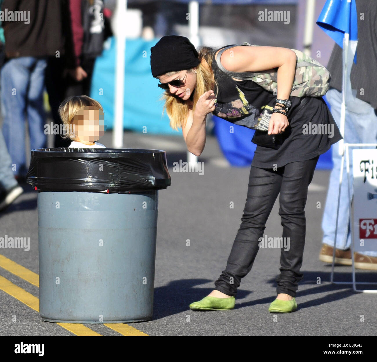 A blonde Selma Blair and her son Arthur Bleick seen at Laurel Canyon ...