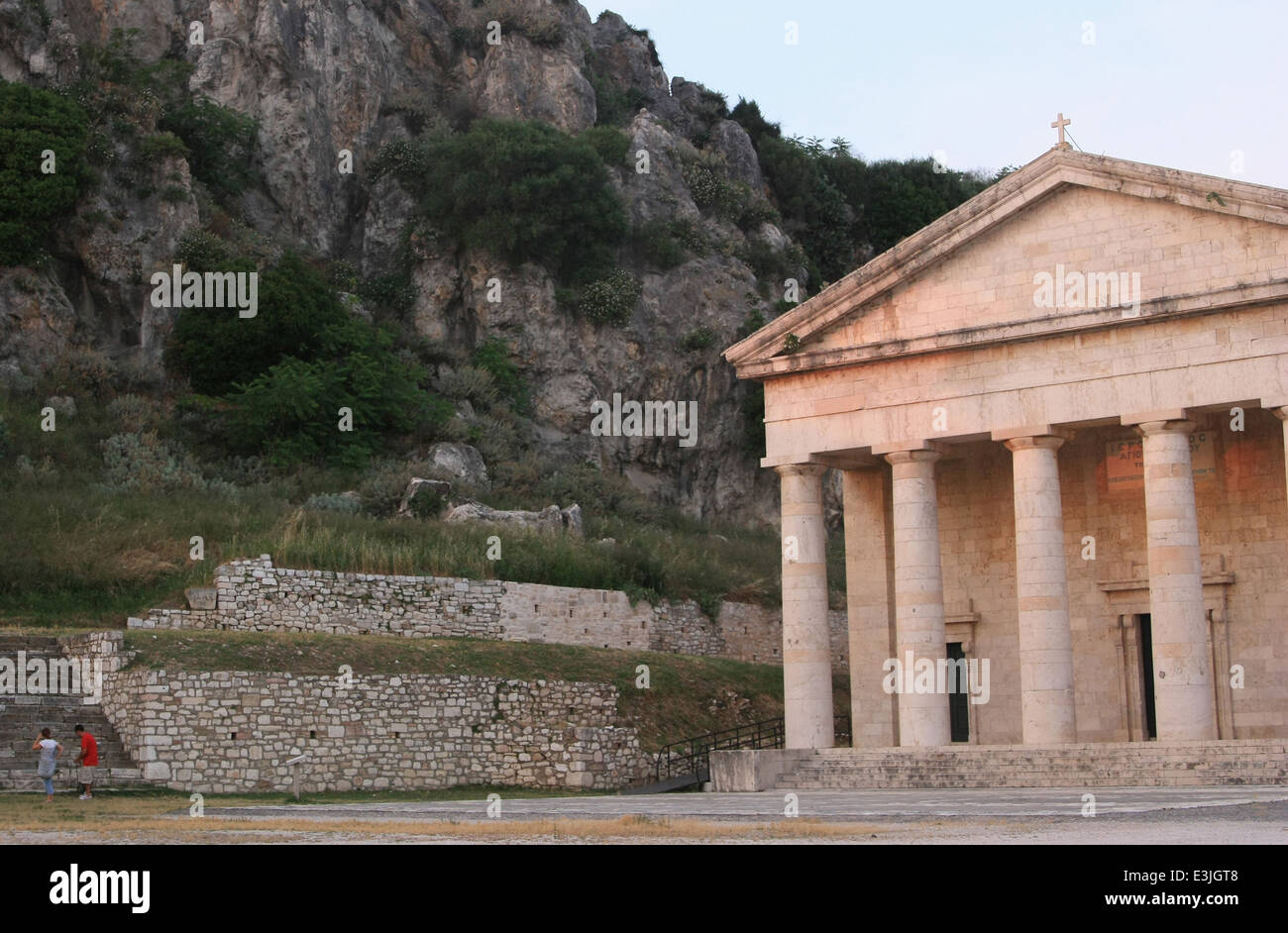 Ancient Hellenic temple in Corfu island Stock Photo - Alamy
