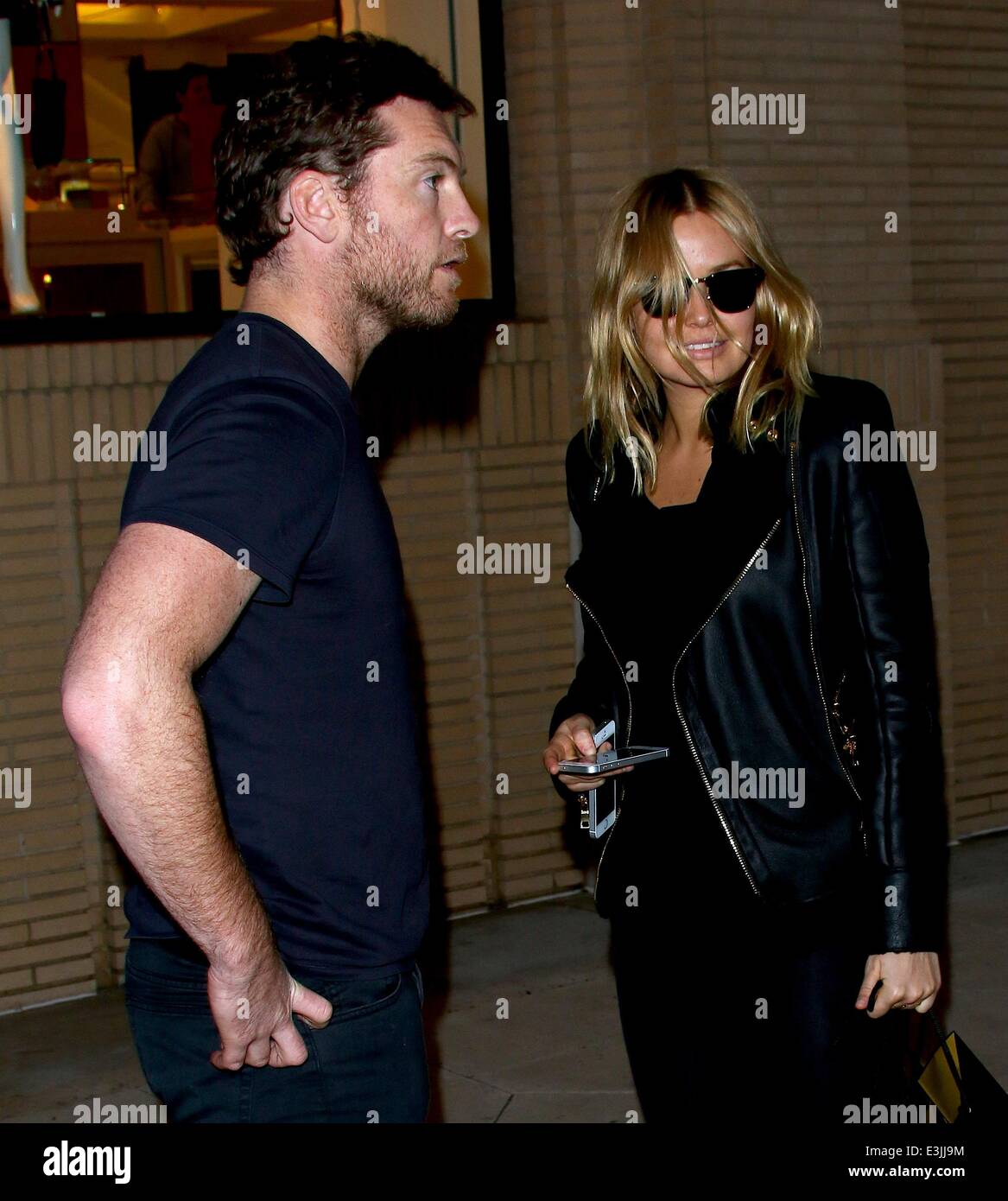 Sam Worthington and Lara Bingle leave Barney's New York in Beverly ...