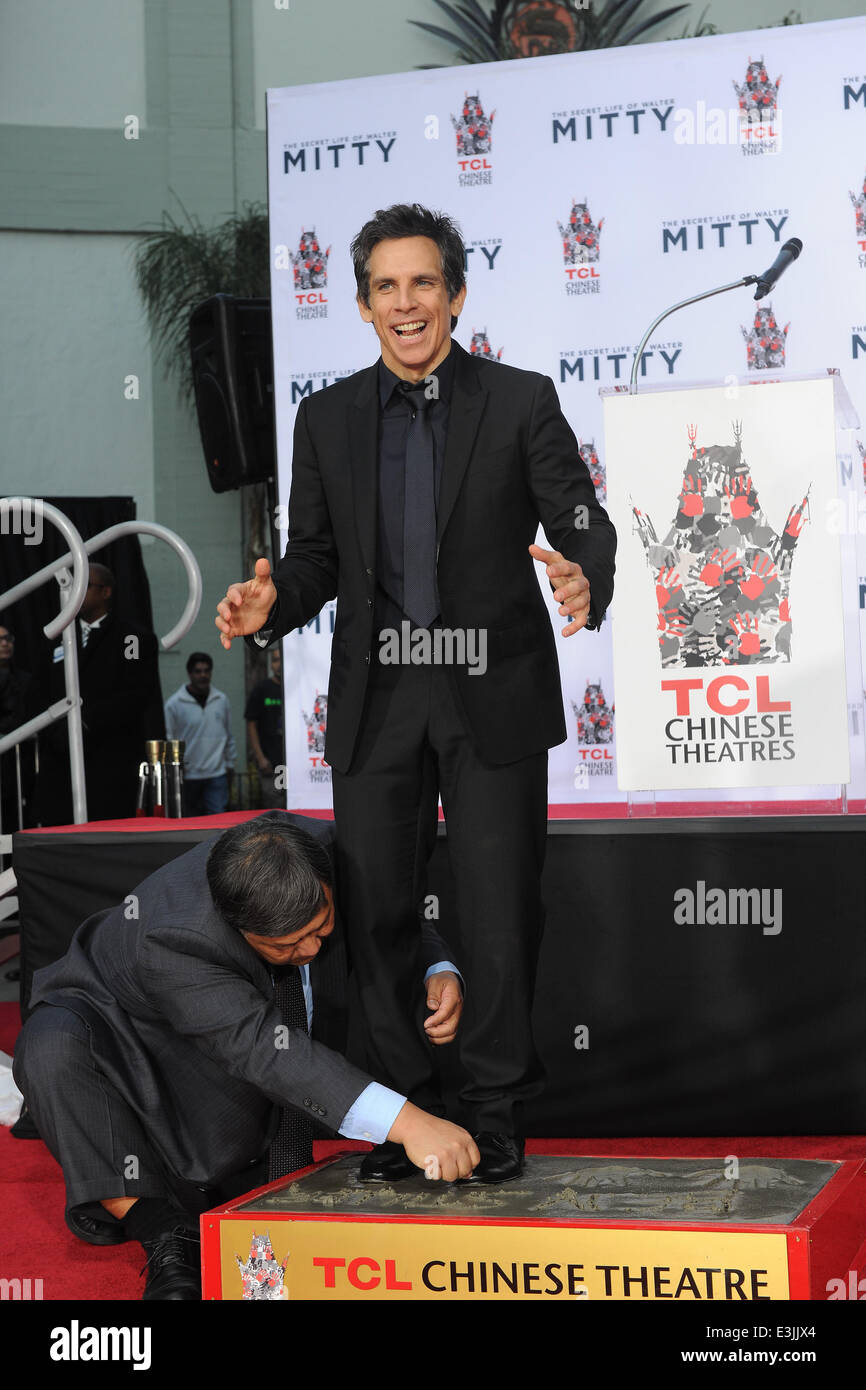 Ben Stiller's hand and footprint ceremony at TCL Chinese Theater ...