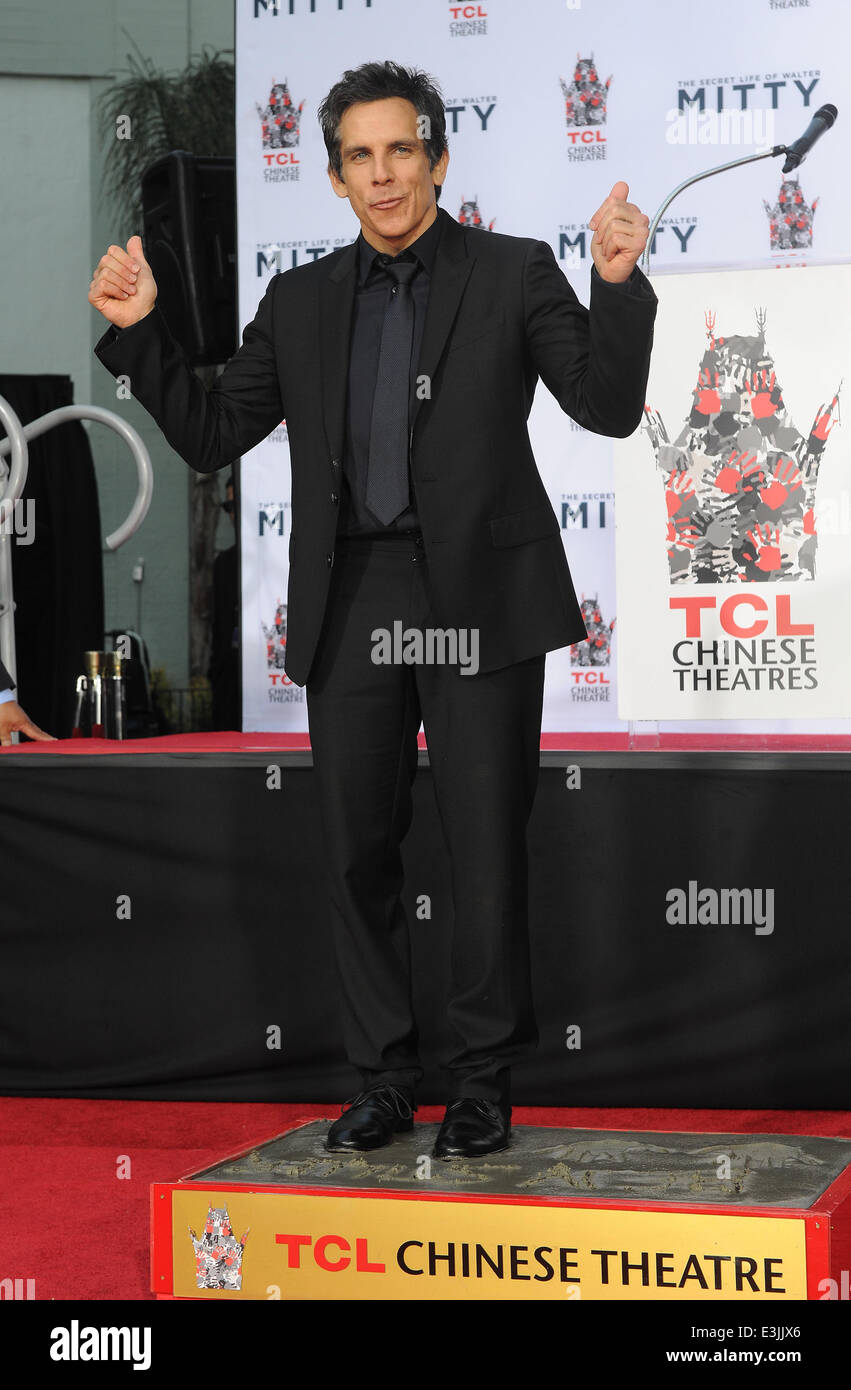 Ben Stiller's hand and footprint ceremony at TCL Chinese Theater ...