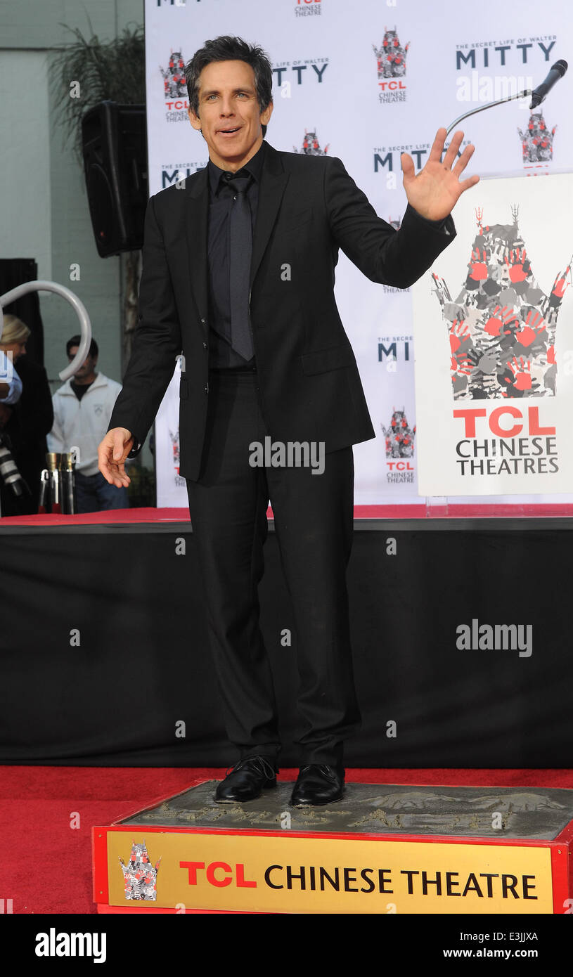 Ben Stiller's hand and footprint ceremony at TCL Chinese Theater ...