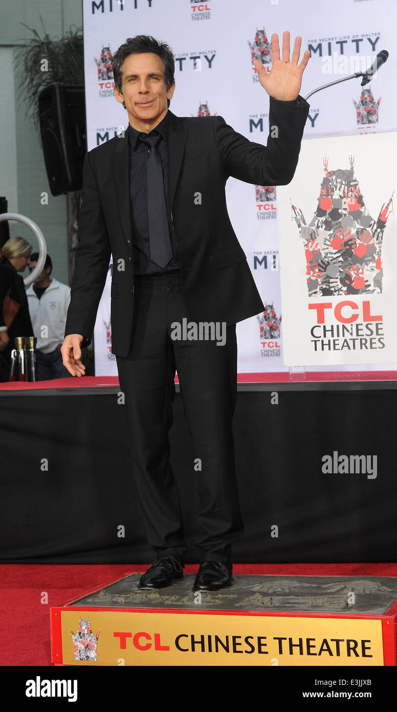 Ben Stiller's hand and footprint ceremony at TCL Chinese Theater ...