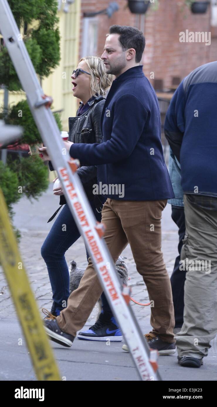 New couple Amy Poehler and Nick Kroll in the village Featuring: Amy ...