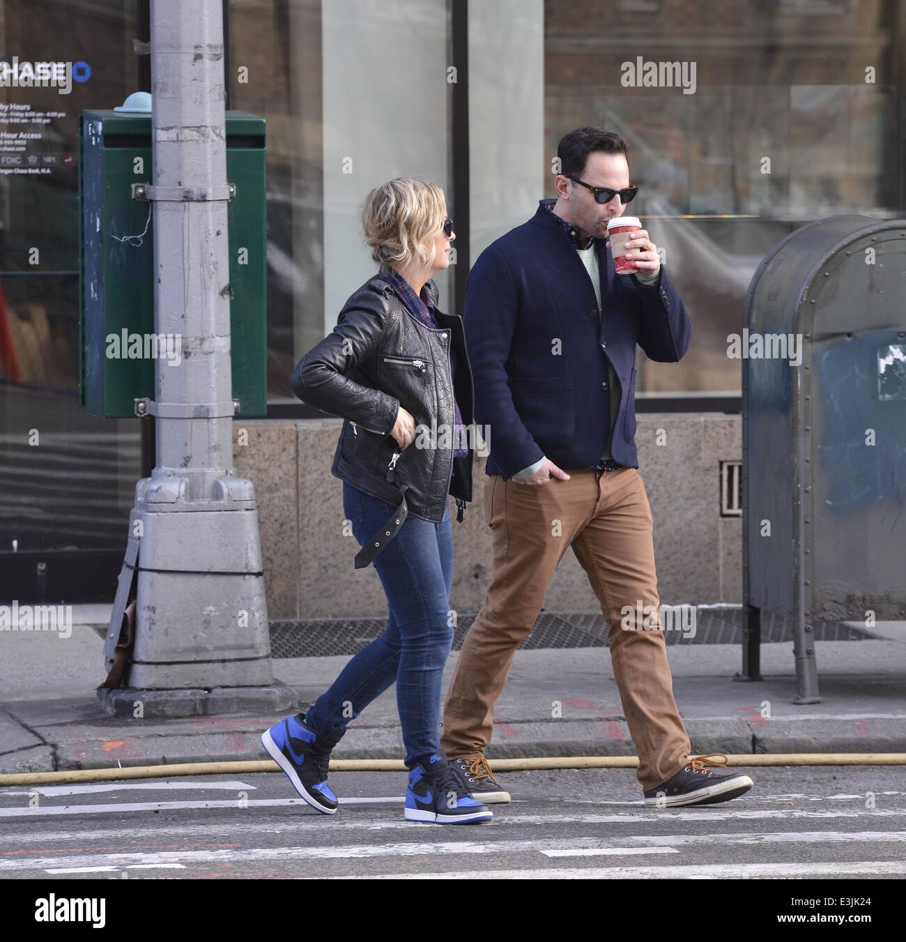 New couple Amy Poehler and Nick Kroll in the village Featuring: Amy ...