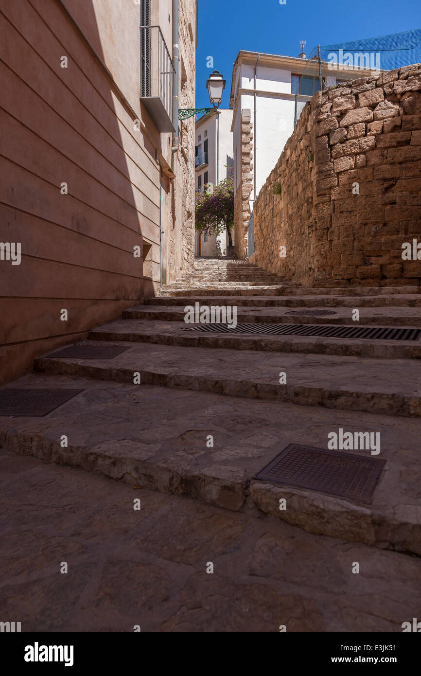 Steps leading upwards, Majorca, Palma Stock Photo - Alamy