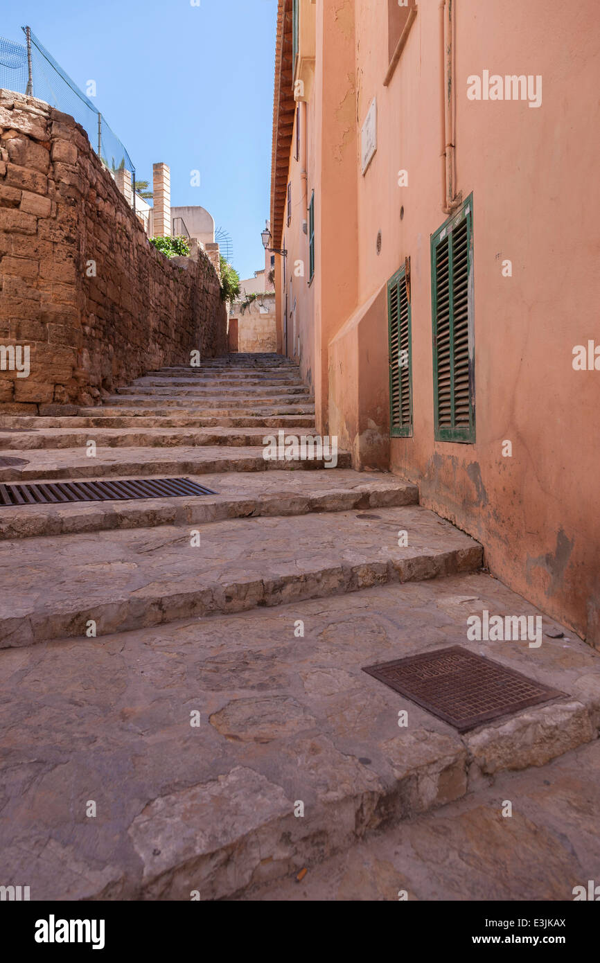 Steps leading upwards, Majorca, Palma Stock Photo - Alamy