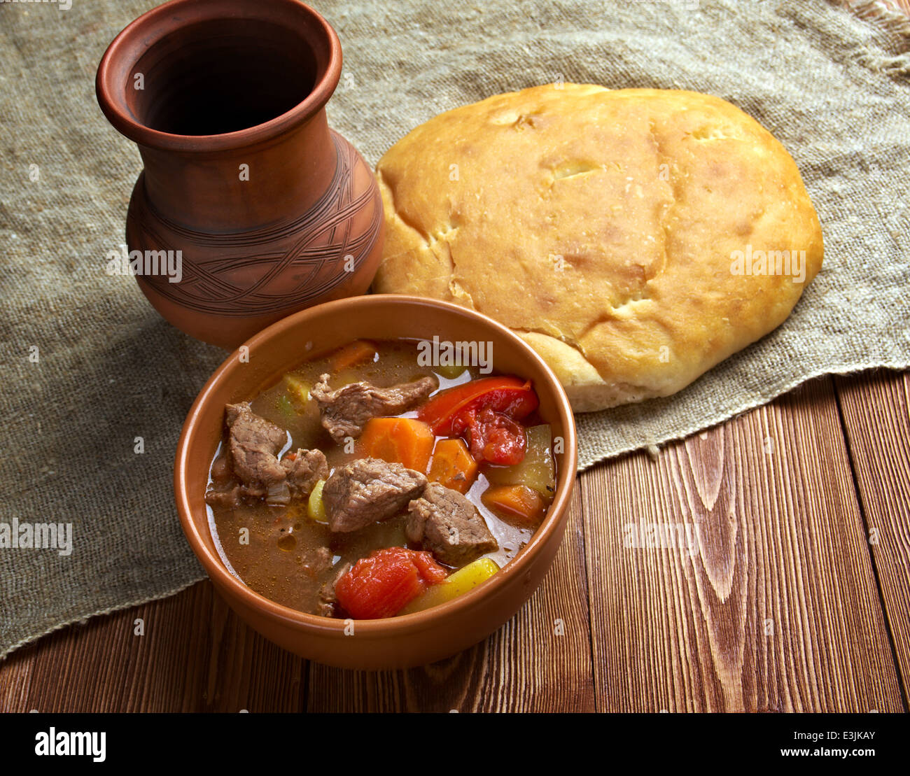 Old fashioned beef stew .homemade American beef stew.country cuisine ...
