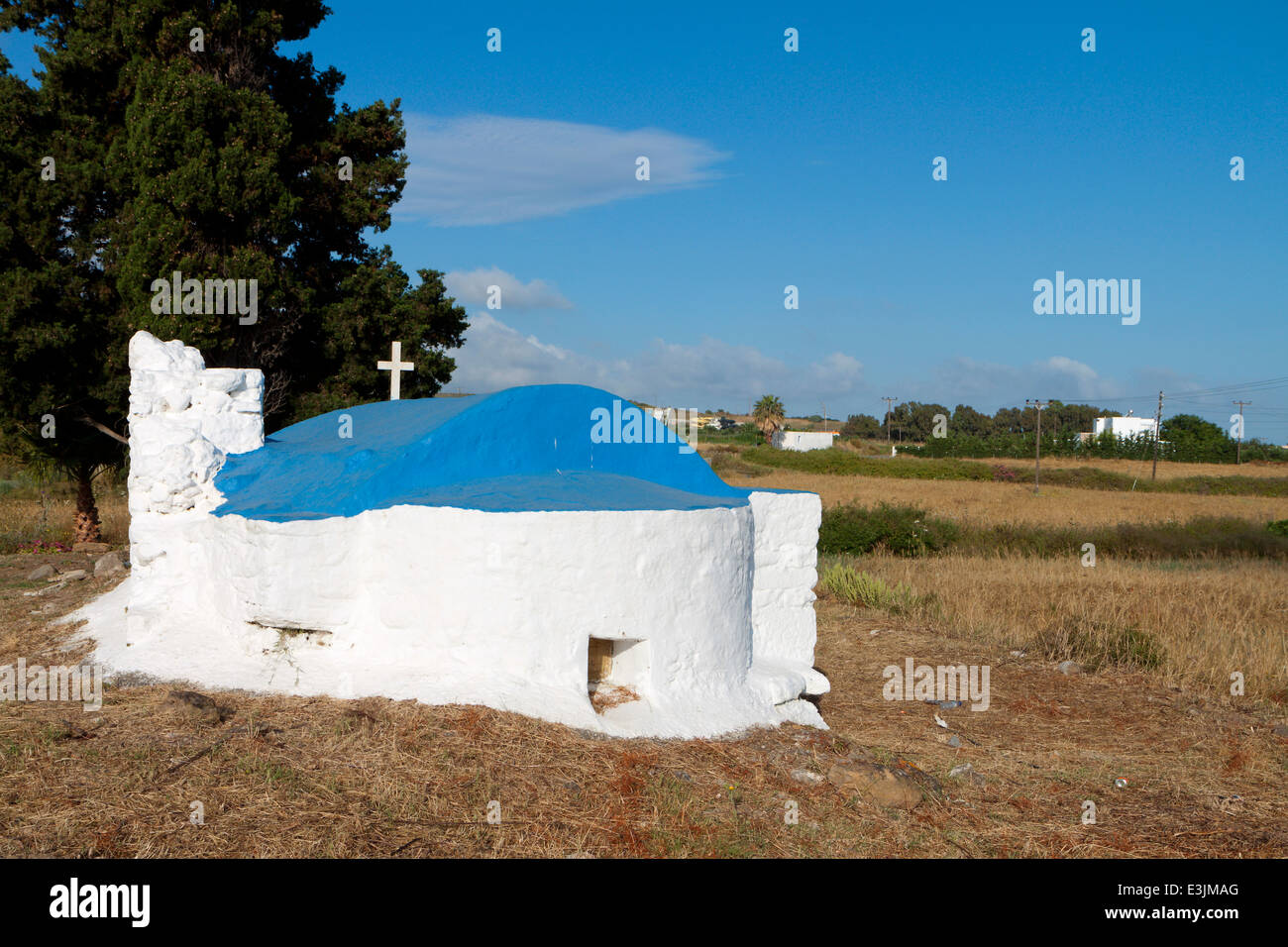 Traditional orthodox greek chapel at Kos island in Greece Stock Photo ...