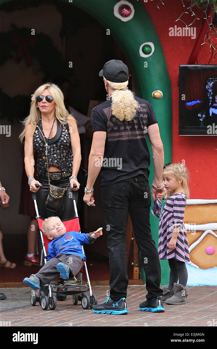 Dee Snider of Twisted Sister and family enjoy Santa Home at the Grove ...