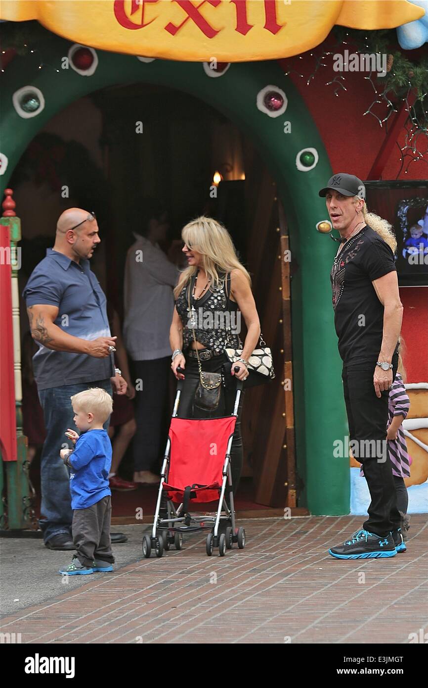 Dee Snider of Twisted Sister and family enjoy Santa Home at the Grove ...