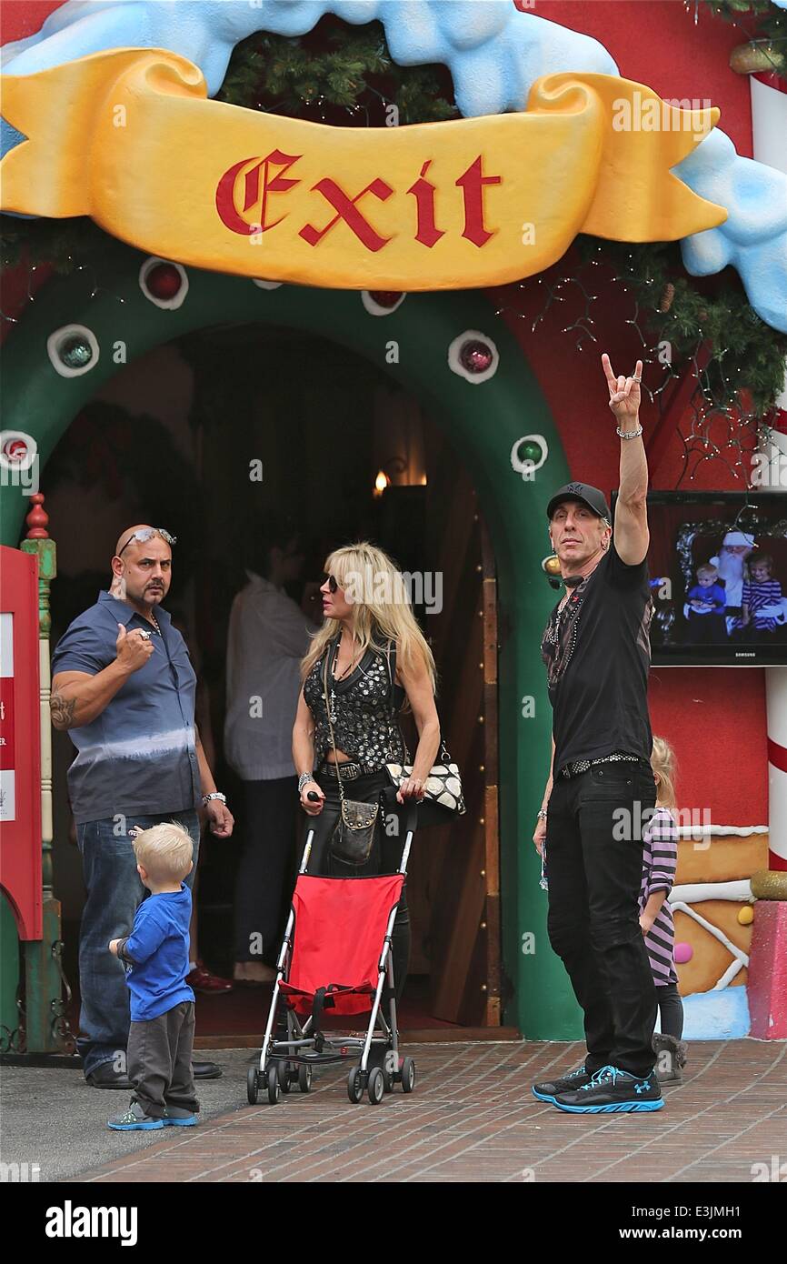 Dee Snider of Twisted Sister and family enjoy Santa Home at the Grove ...