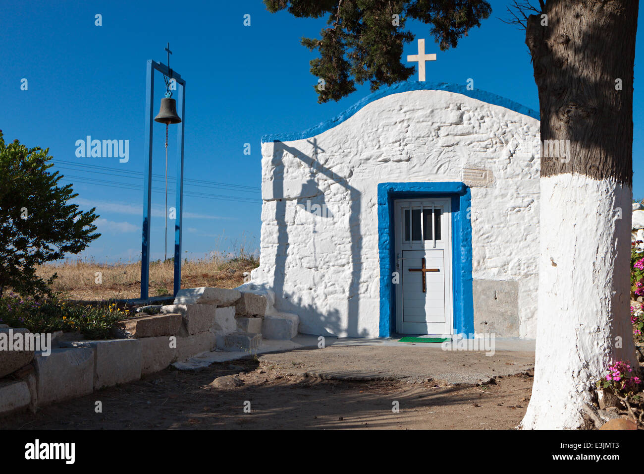 Traditional orthodox greek chapel at Kos island in Greece Stock Photo ...