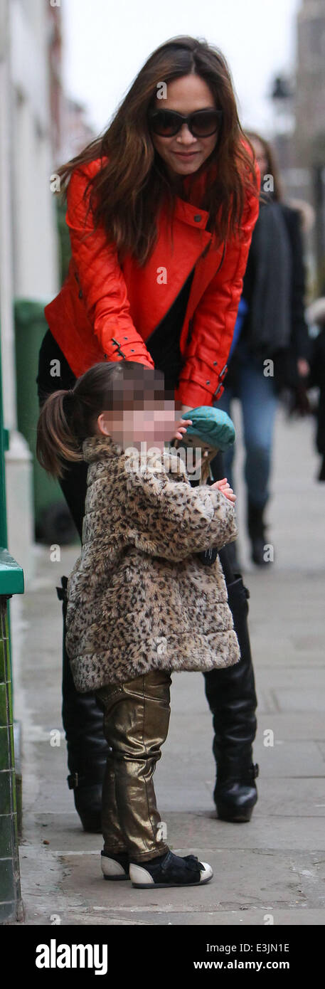 Myleene Klass out and about in London with her daughter Hero Featuring ...