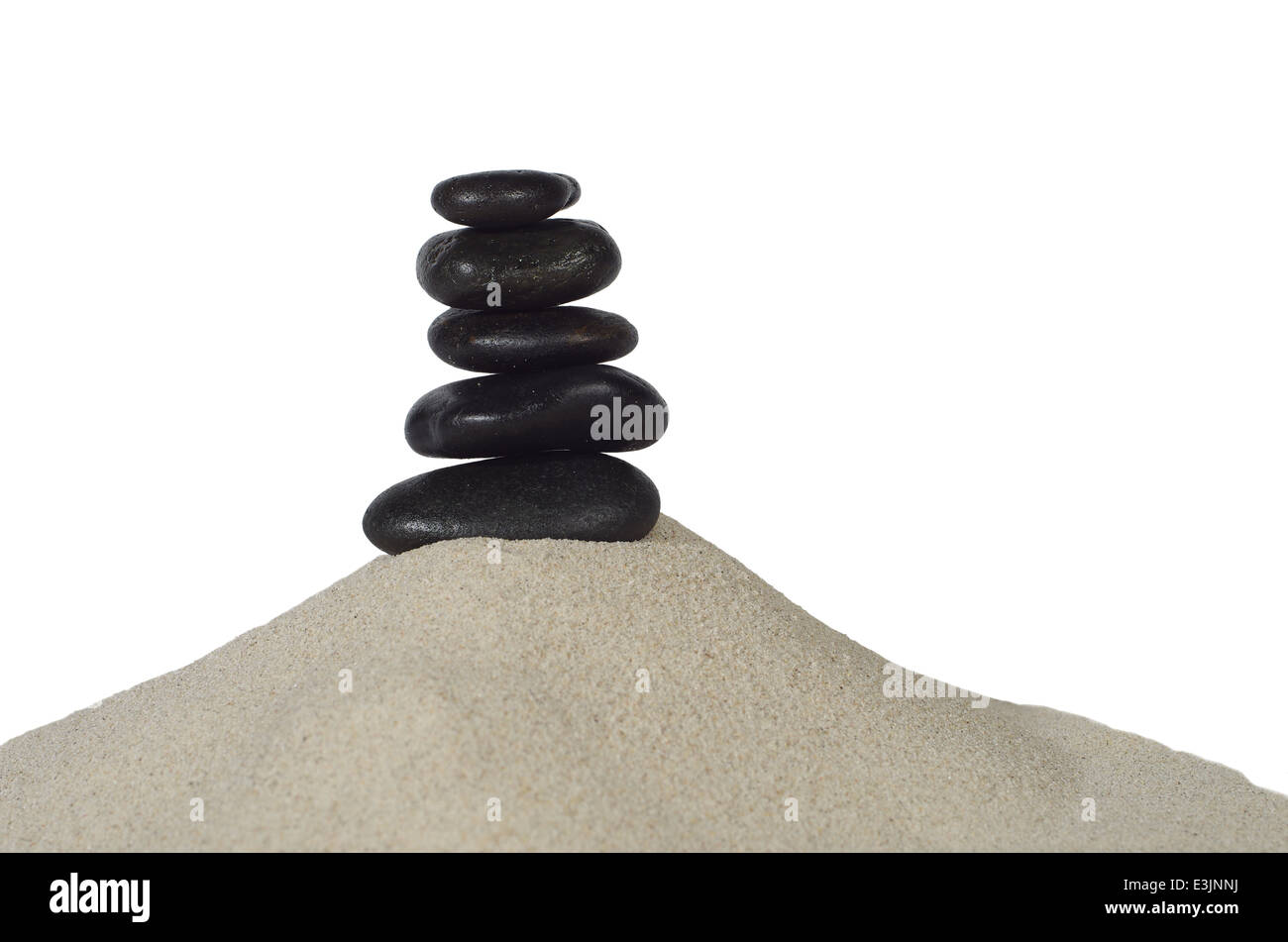 pyramid with five stones on a white background Stock Photo - Alamy