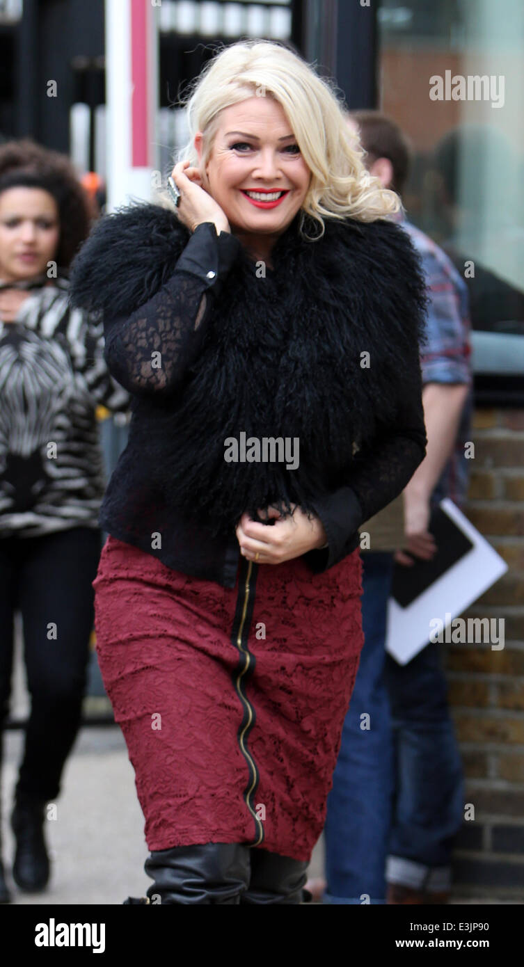 Kim Wilde outside the itv studios Featuring: Kim Wilde Where: London ...