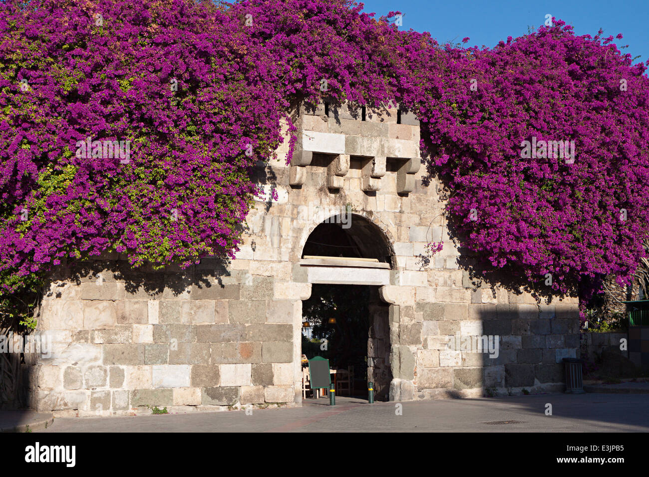 The ancient gate of Greek and Roman city at Kos island in Greece Stock ...