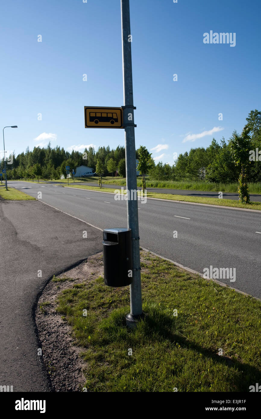 bus stop, Finland Stock Photo - Alamy