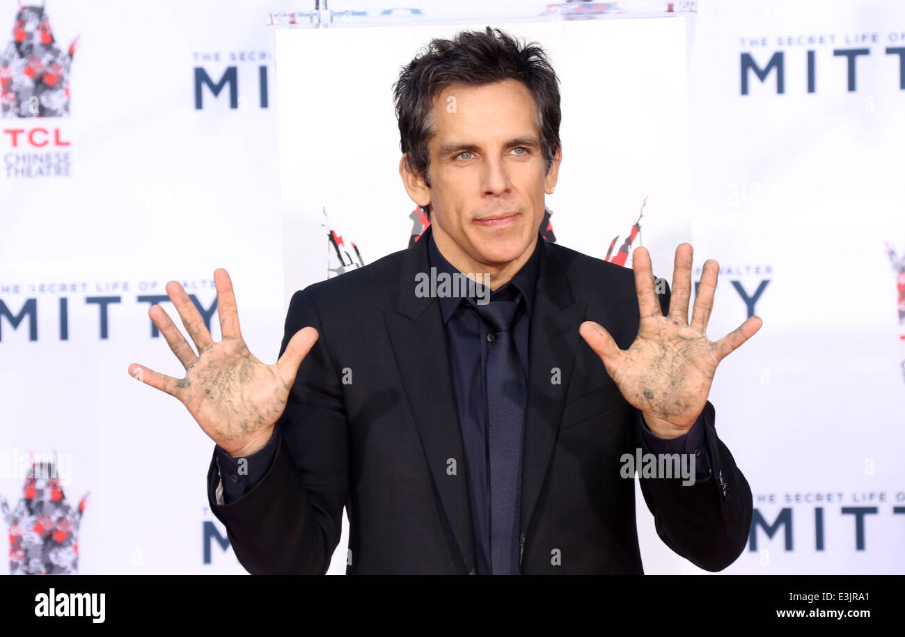Ben Stiller Hand/Footprint Ceremony At TCL Chinese Theatre Featuring ...