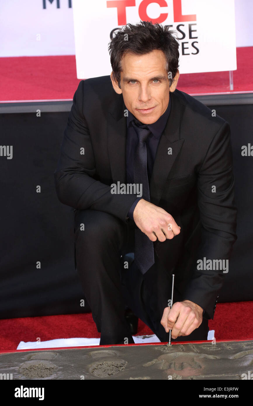 Ben Stiller Hand/Footprint Ceremony At TCL Chinese Theatre Featuring ...