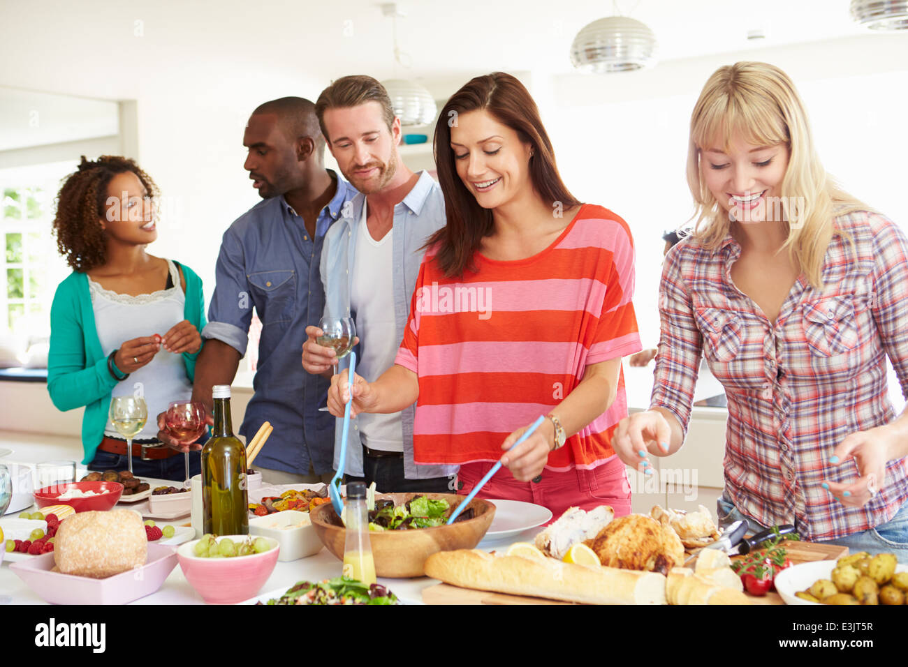 Women party buffet hi-res stock photography and images - Alamy