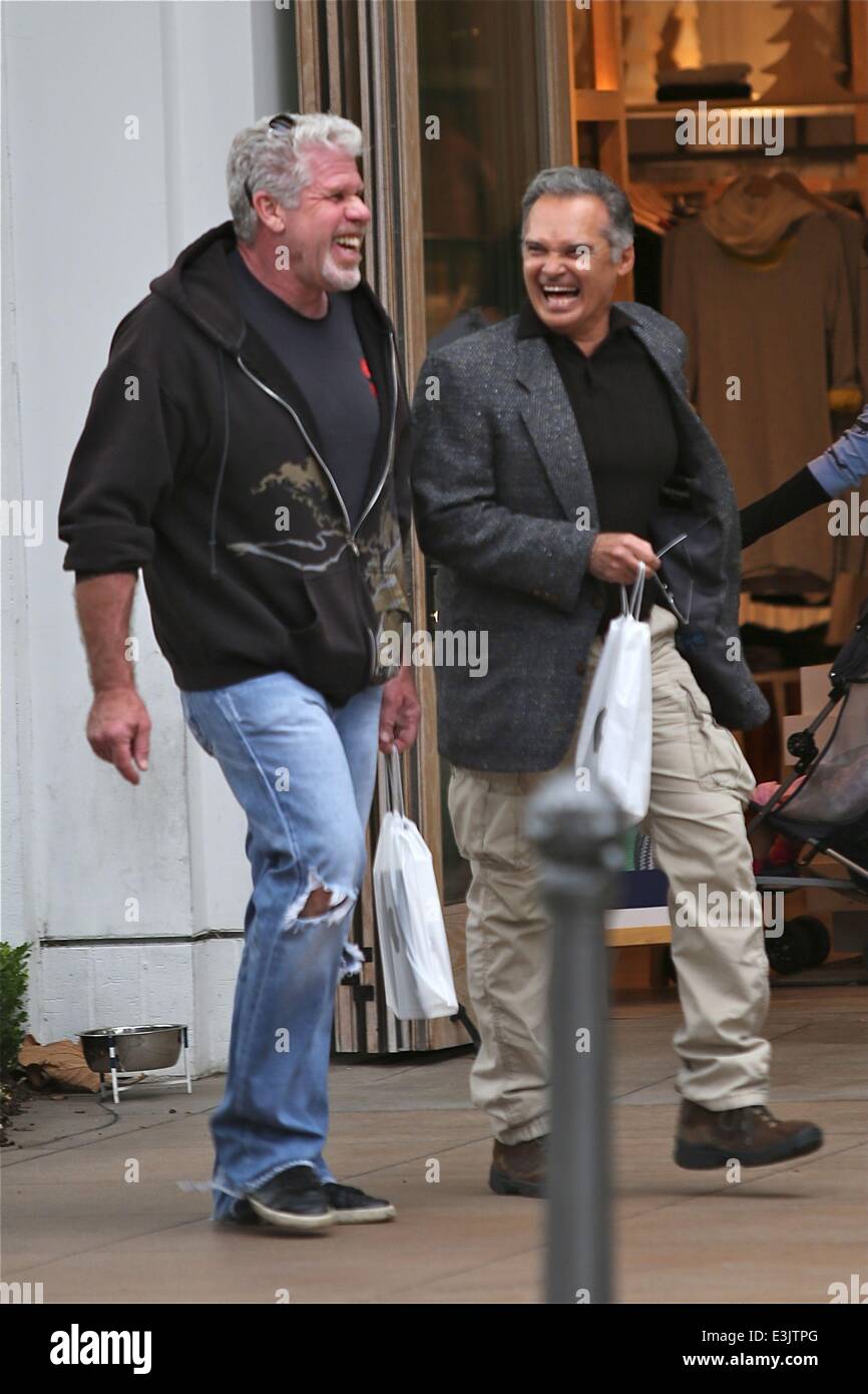 Ron Perlman happy then not happy at The Grove Featuring: Ron Perlman ...