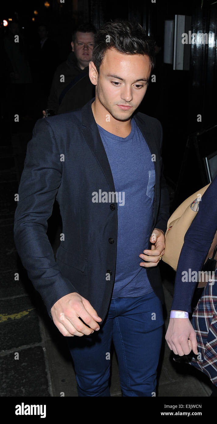 Tom Daley leaving Itsumo Japanese Restaurant after having dinner with ...