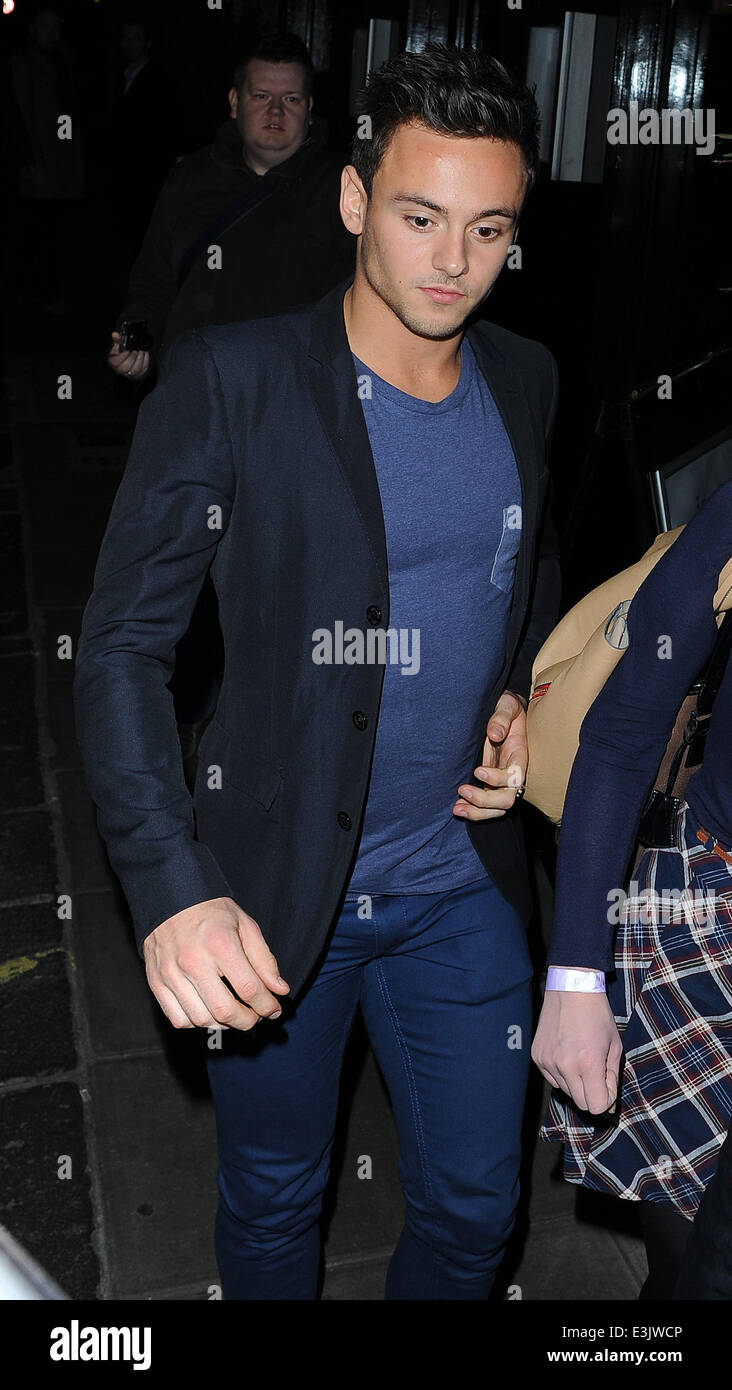 Tom Daley leaving Itsumo Japanese Restaurant after having dinner with ...