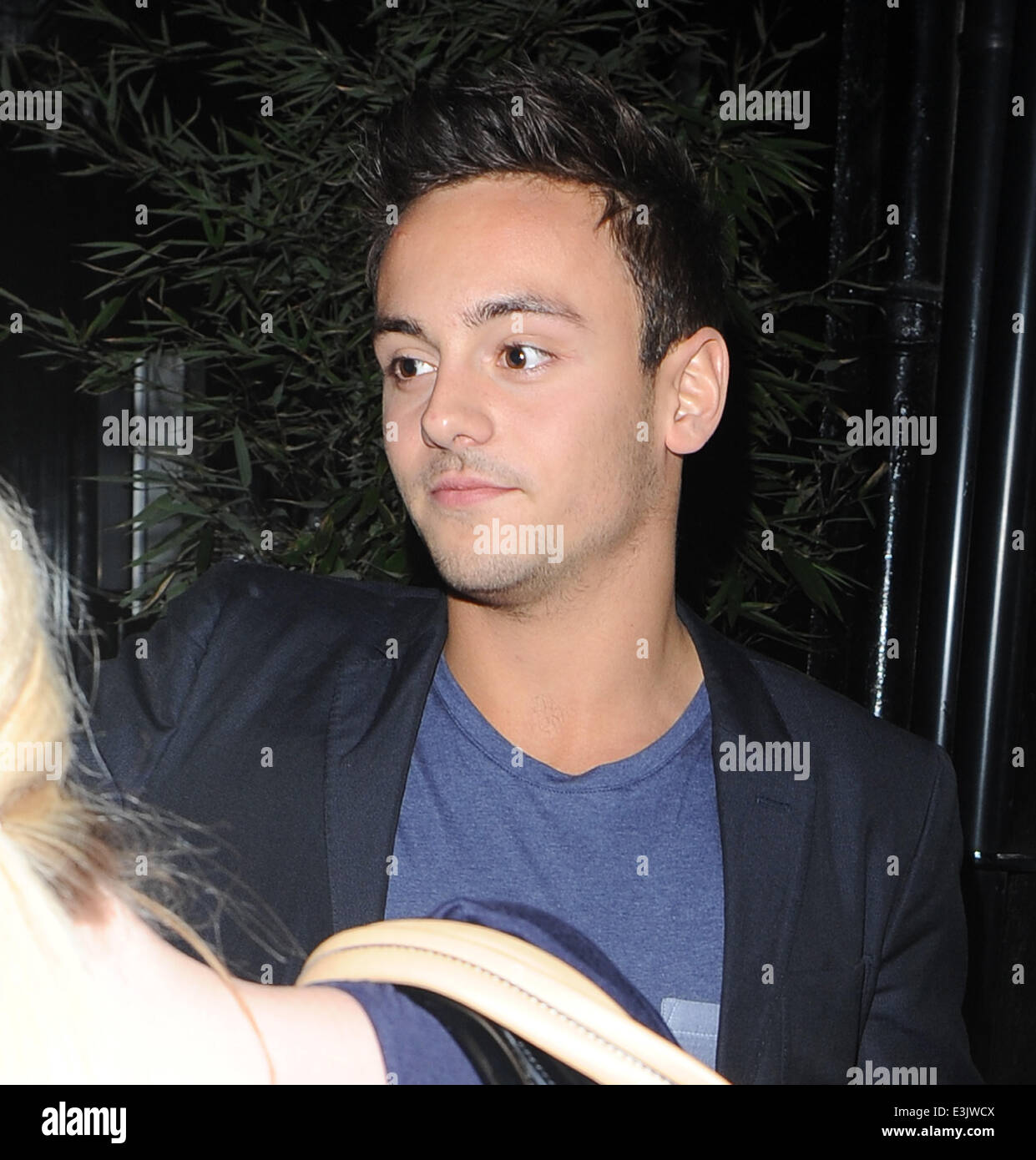 Tom Daley leaving Itsumo Japanese Restaurant after having dinner with ...