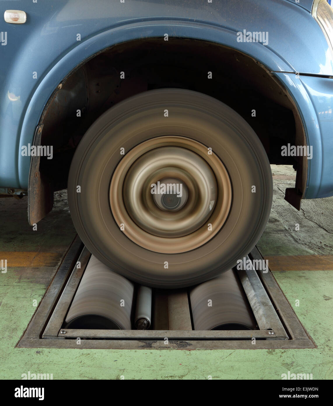 brake testing system of a car (front wheel Stock Photo - Alamy