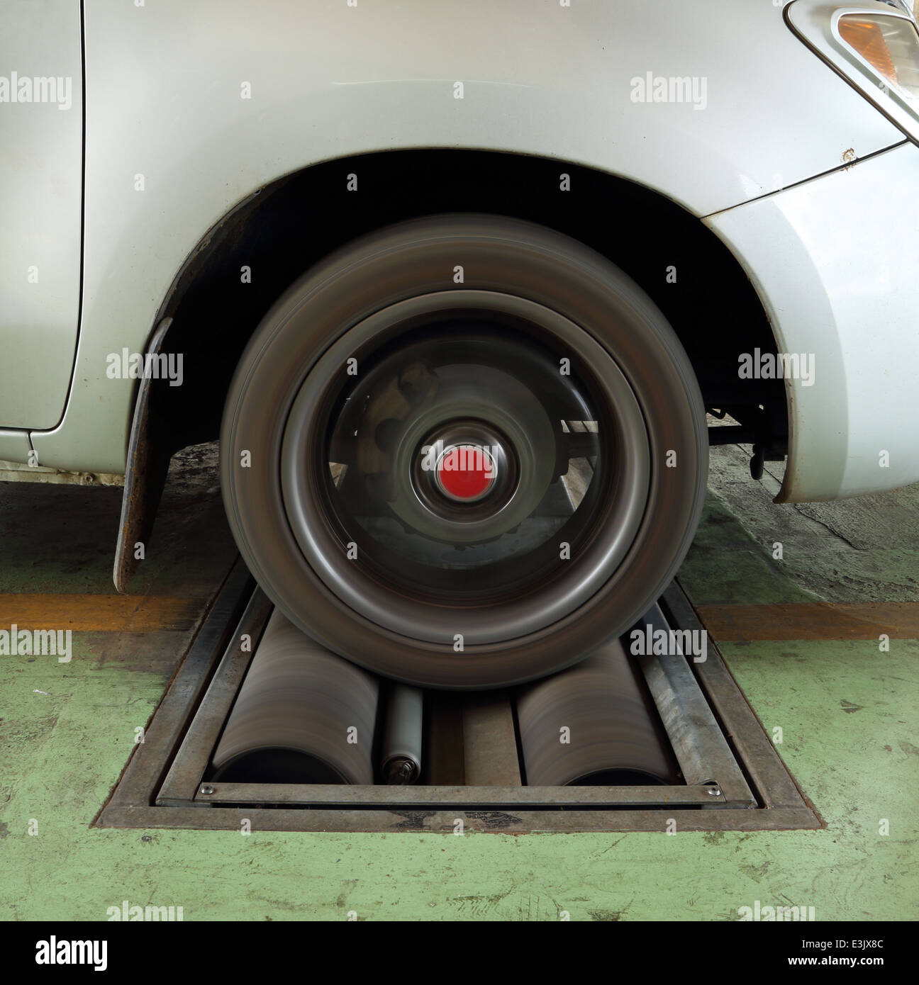 brake testing system of a car (front wheel Stock Photo - Alamy