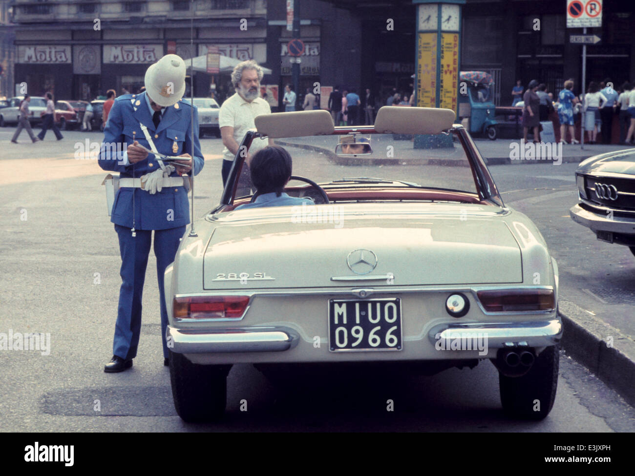 traffic police man in milan,70's Stock Photo - Alamy
