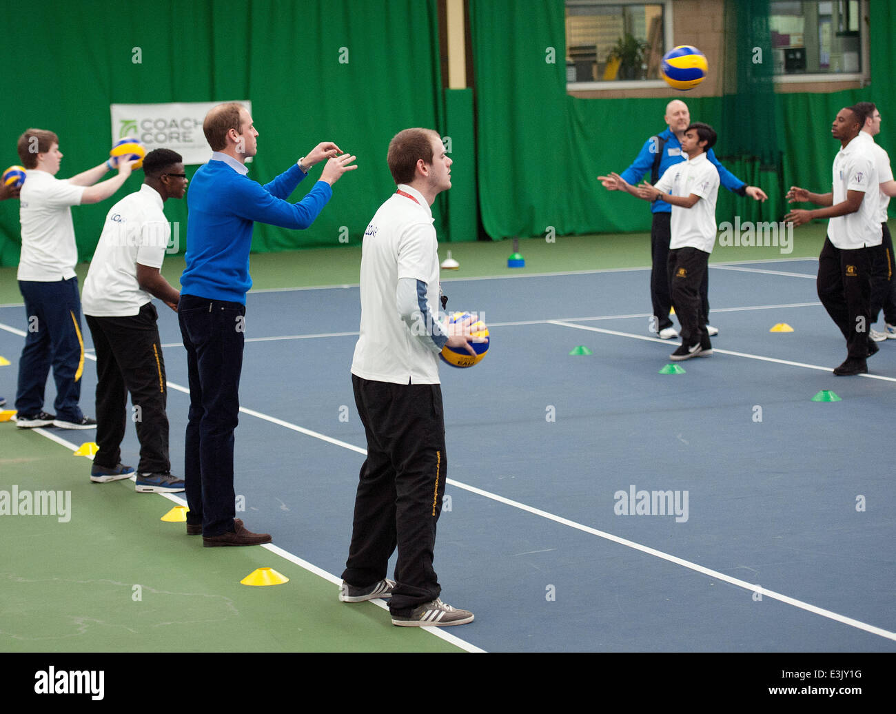 Prince William, Duke of Cambridge visits a Coach Core apprentice ...