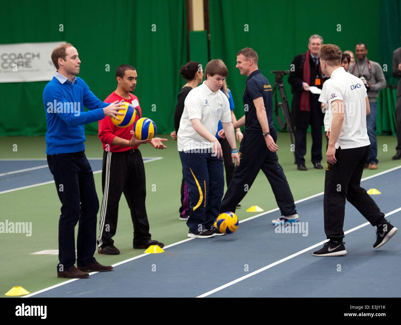 Prince William, Duke of Cambridge visits a Coach Core apprentice ...
