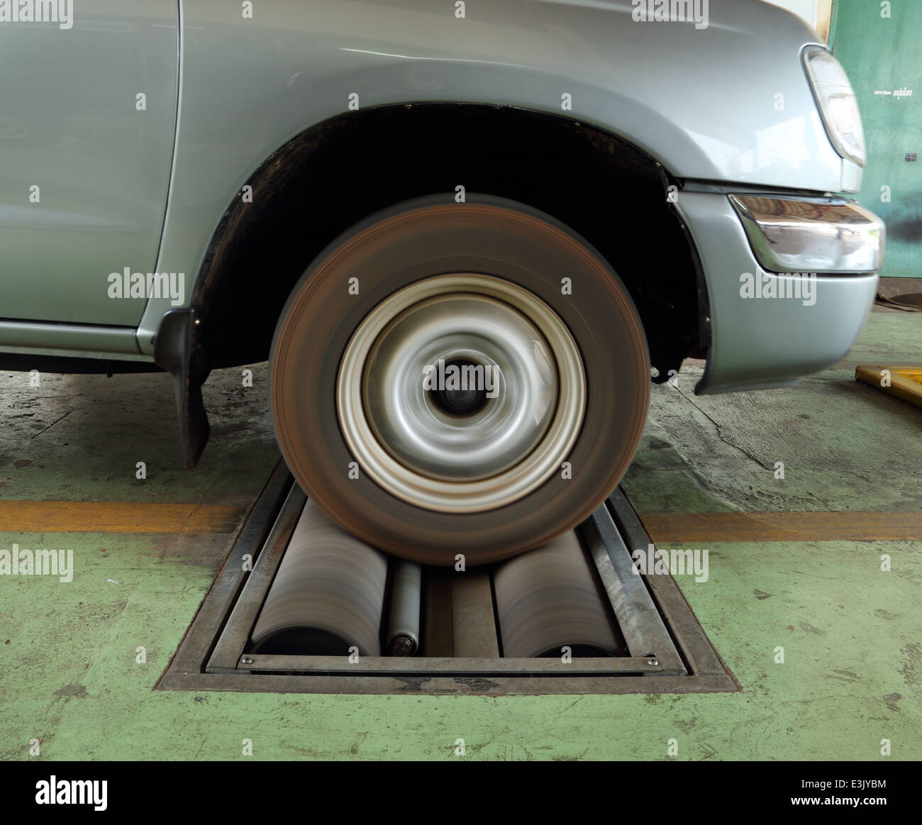 brake testing system of a car (front wheel Stock Photo - Alamy