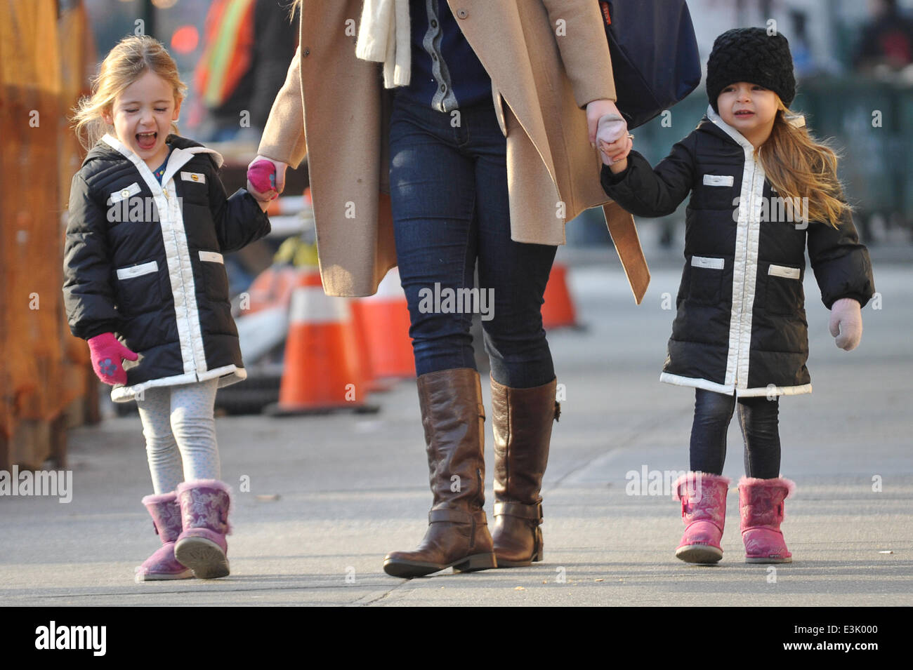 Marion and Tabitha Broderick in matching coats Featuring: Marion ...