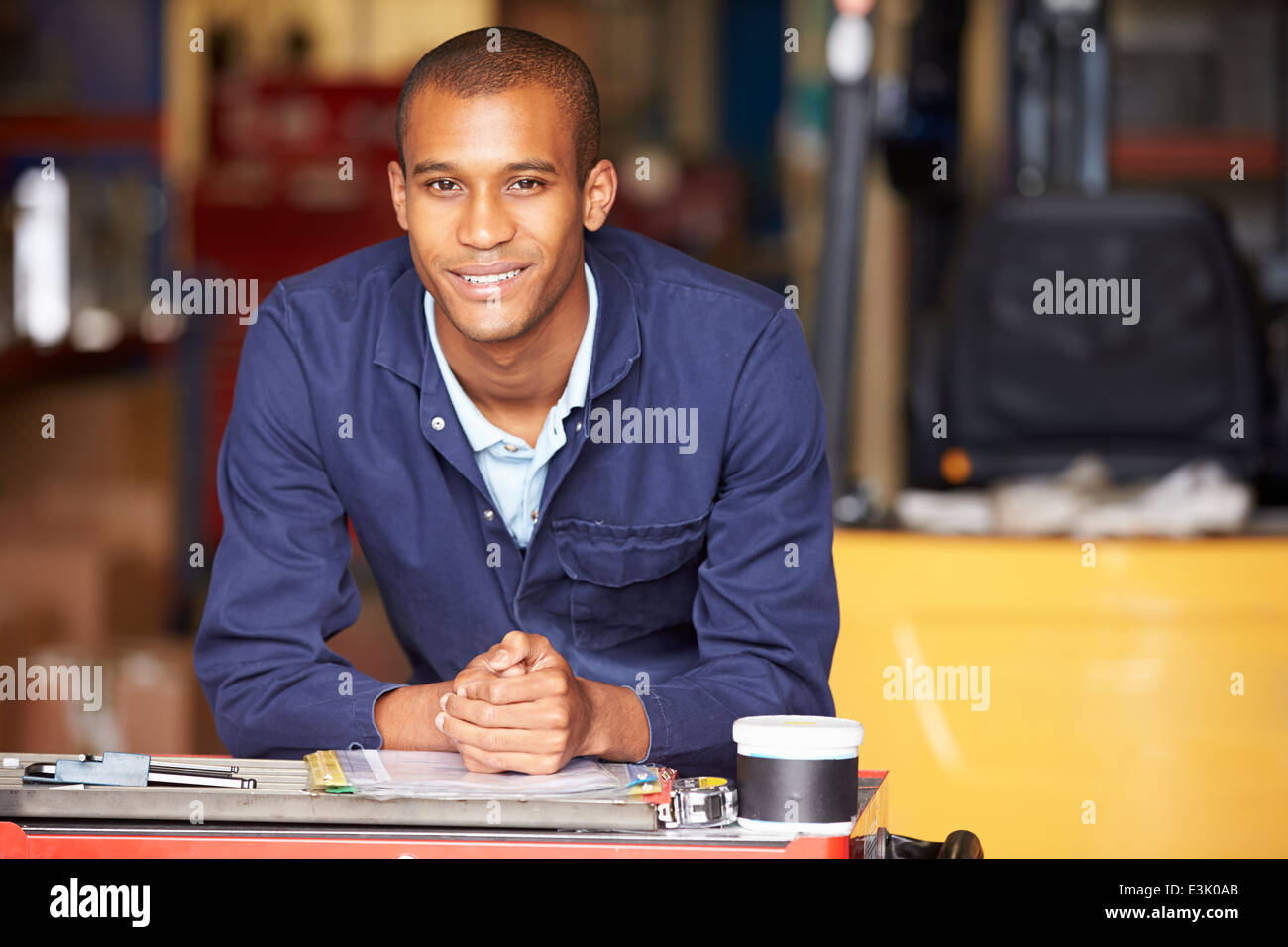 Portrait Of Engineer Standing In Factory Stock Photo - Alamy