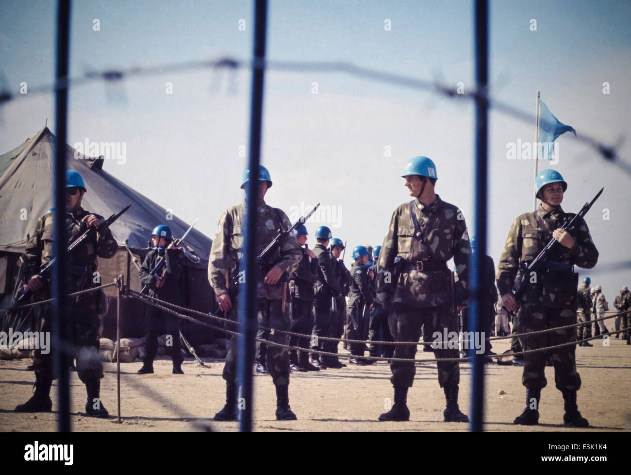 onu soldier,lebanon refugee camp,70's Stock Photo - Alamy