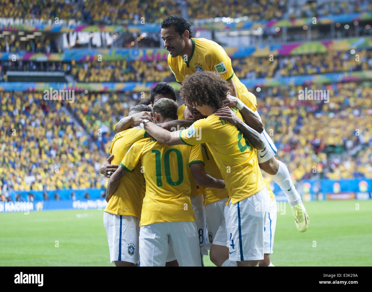 Brazil goal celebration hi-res stock photography and images - Alamy