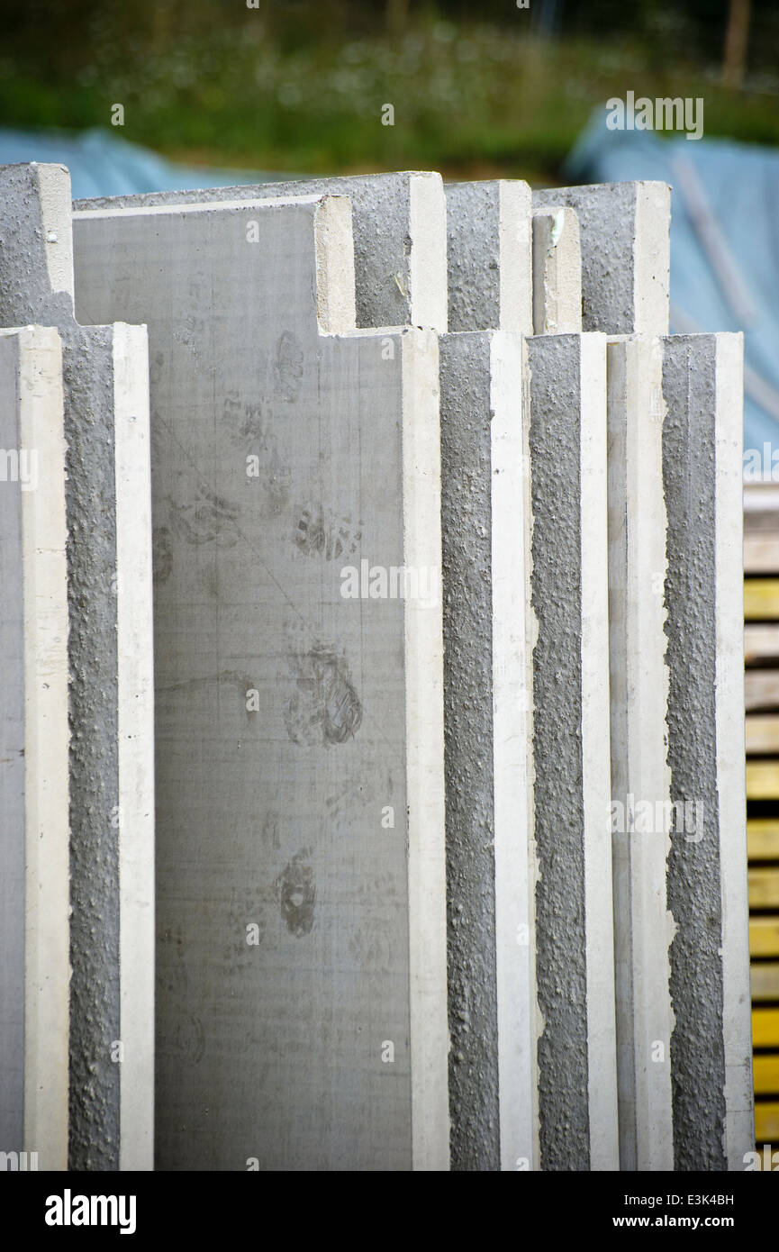 concrete plates at construction site Stock Photo - Alamy