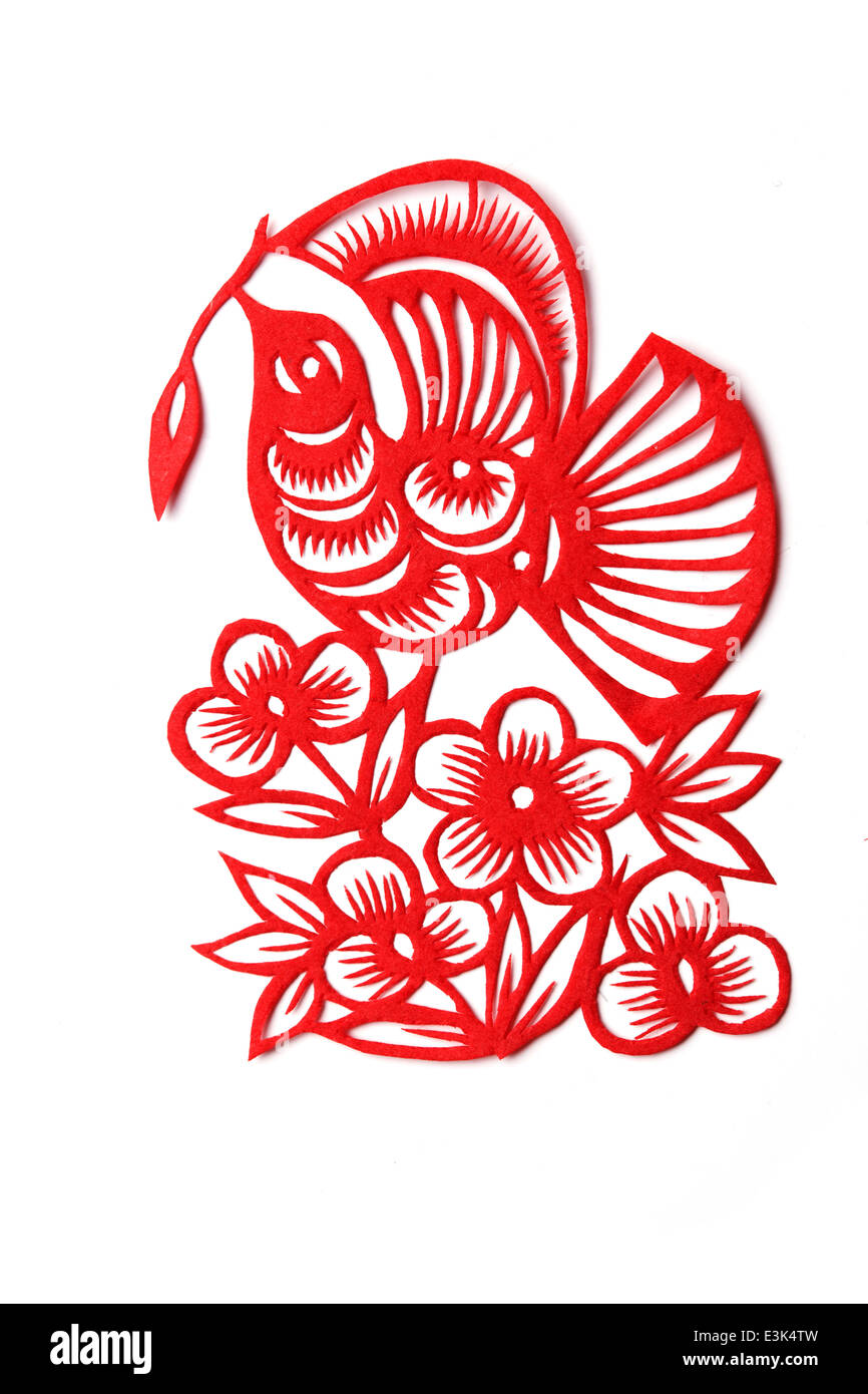 Paper-cutting of bird Stock Photo - Alamy