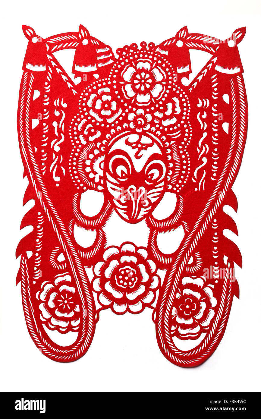 Paper-cutting of Monkey King Stock Photo - Alamy
