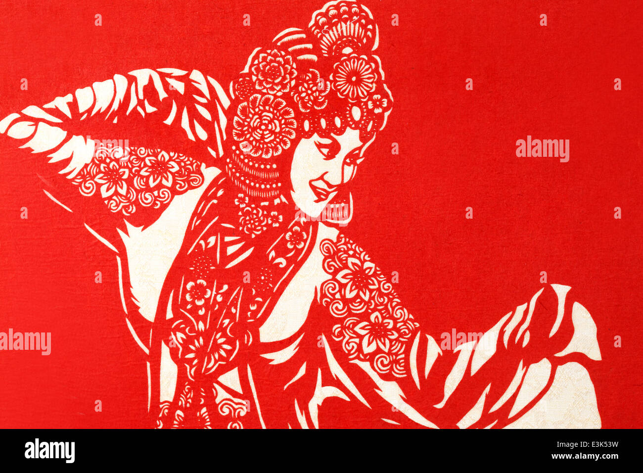 Paper-cutting of opera character Stock Photo - Alamy