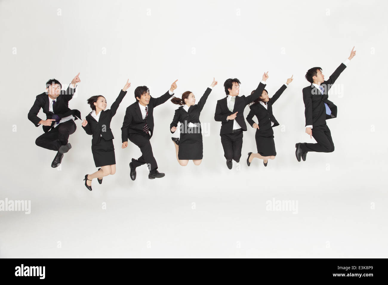 Japanese business woman jump hi-res stock photography and images - Alamy