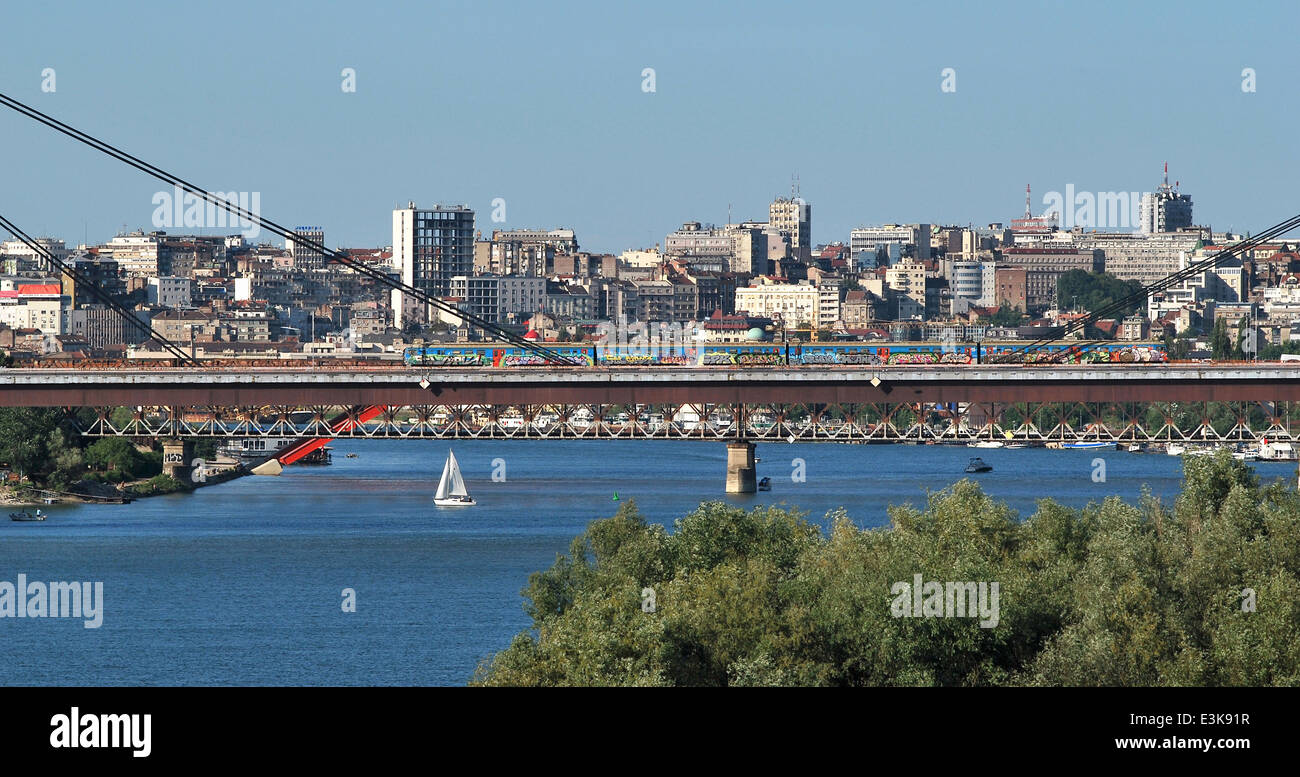 Old landscape of Belgrade city Stock Photo - Alamy