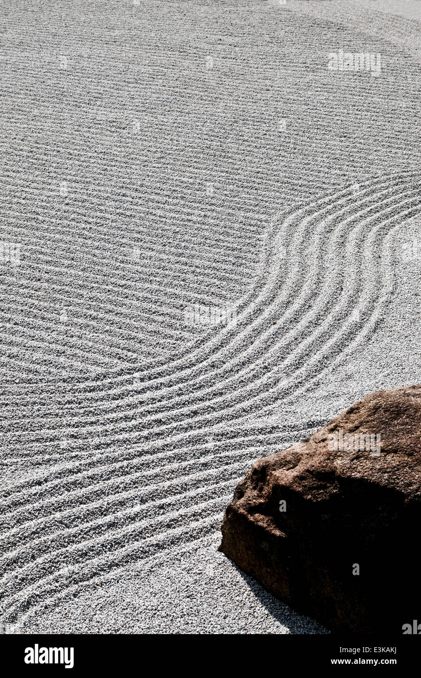 Japanese style rock garden Stock Photo - Alamy
