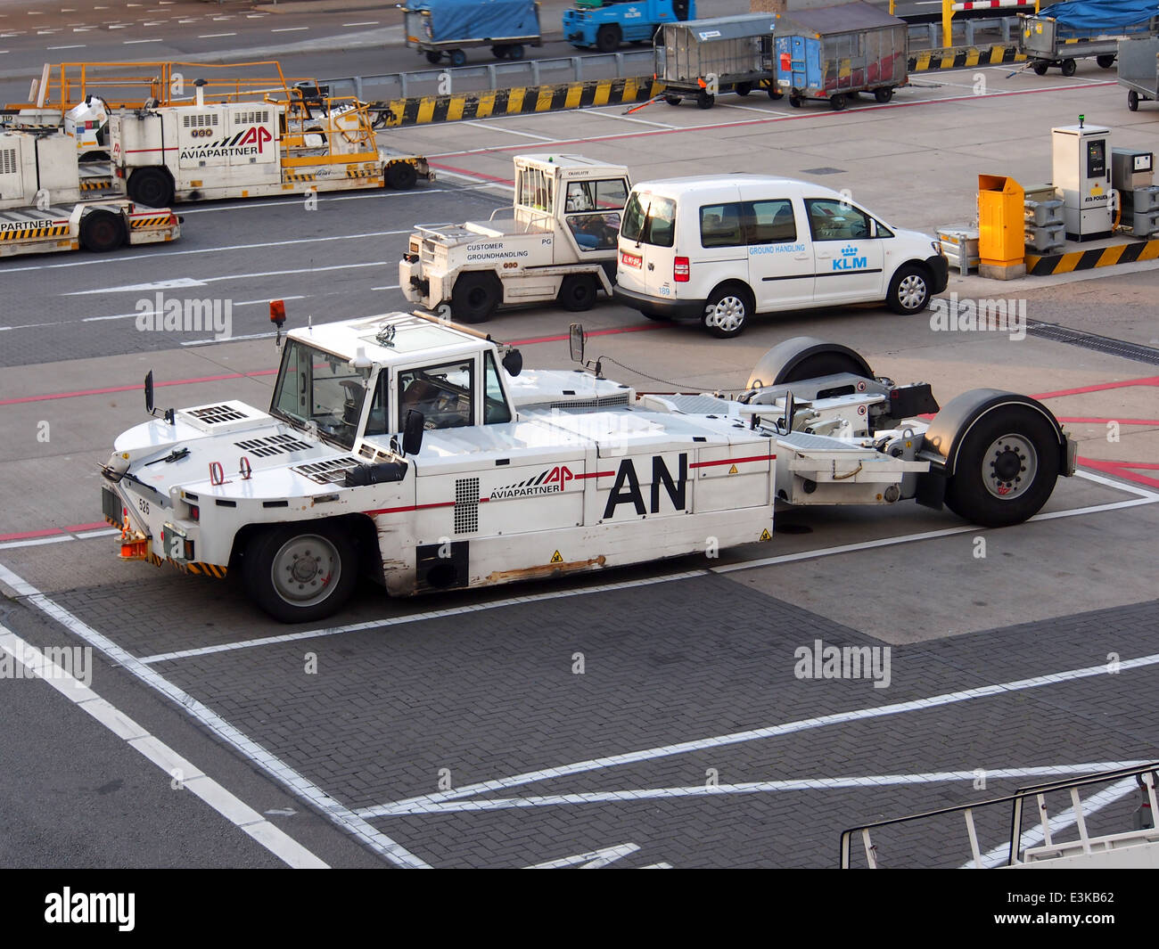 The Aviapartner pushback tractor is a ground support vehicle used at ...