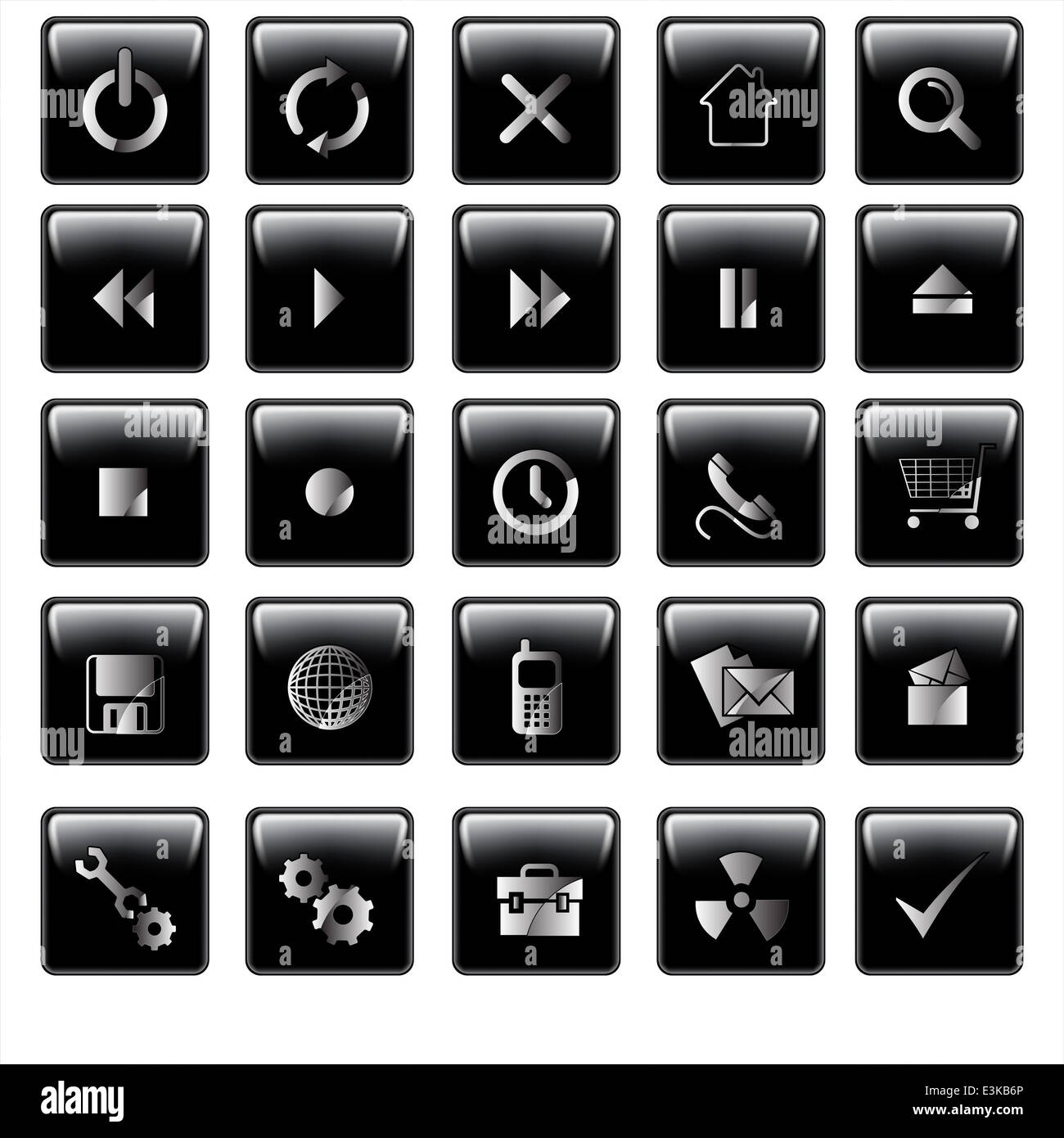 black buttons vector Stock Photo - Alamy